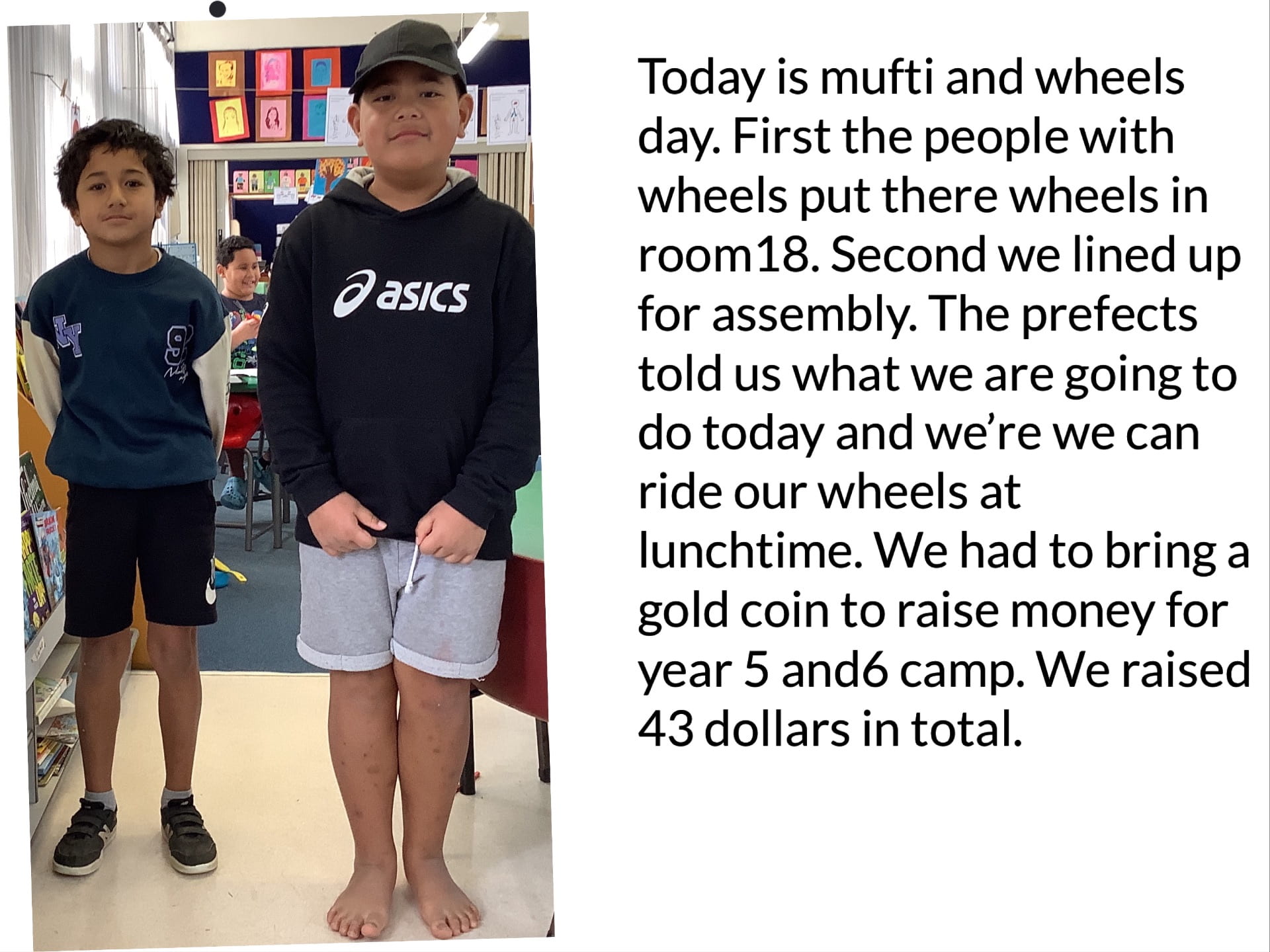 Wheels and mufti day – Marcus @ Pt England School